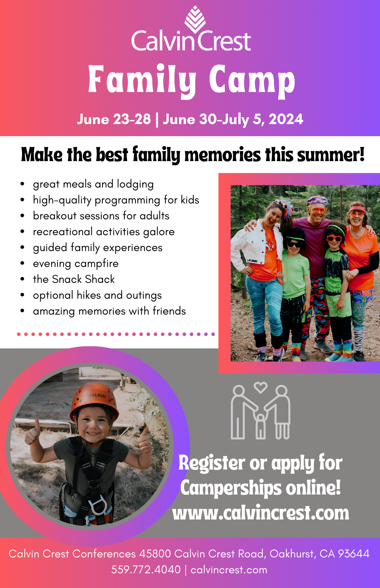 Family Camp - Calvin Crest - Camp for the entire family